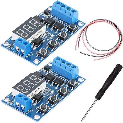 Youmile 2 pcs DC 5V-36V Timer Module Digital LED Relay Board Trigger ...