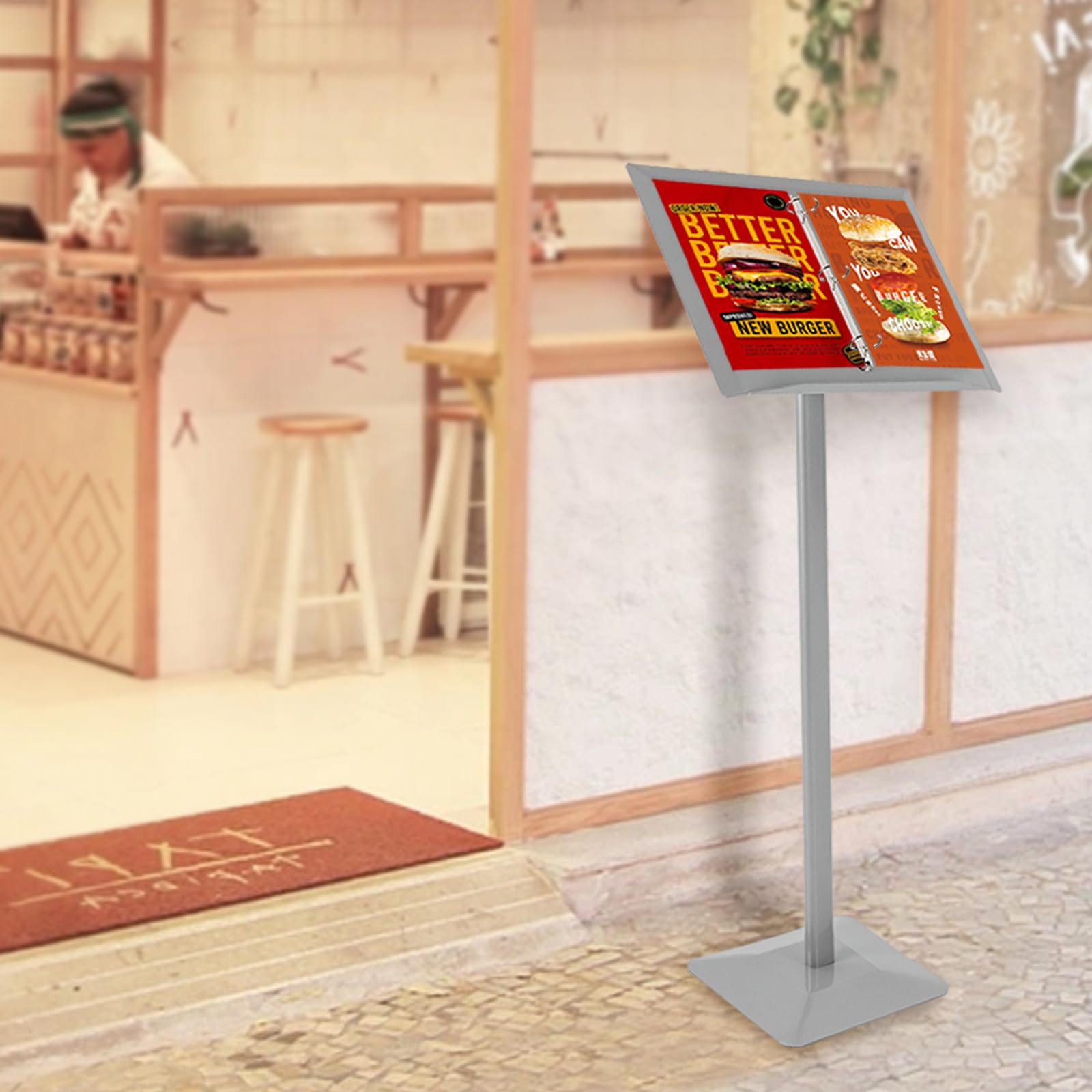 Amazon.com: TrueyEssence Vertical Menu Stand Sign Holder, Freestanding ...