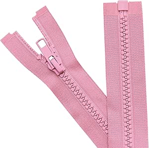 Amazon.com: Sawoake 2PCS #5 14 Inch Separating Jacket Zippers for Sewing Coats Jacket Zipper ...