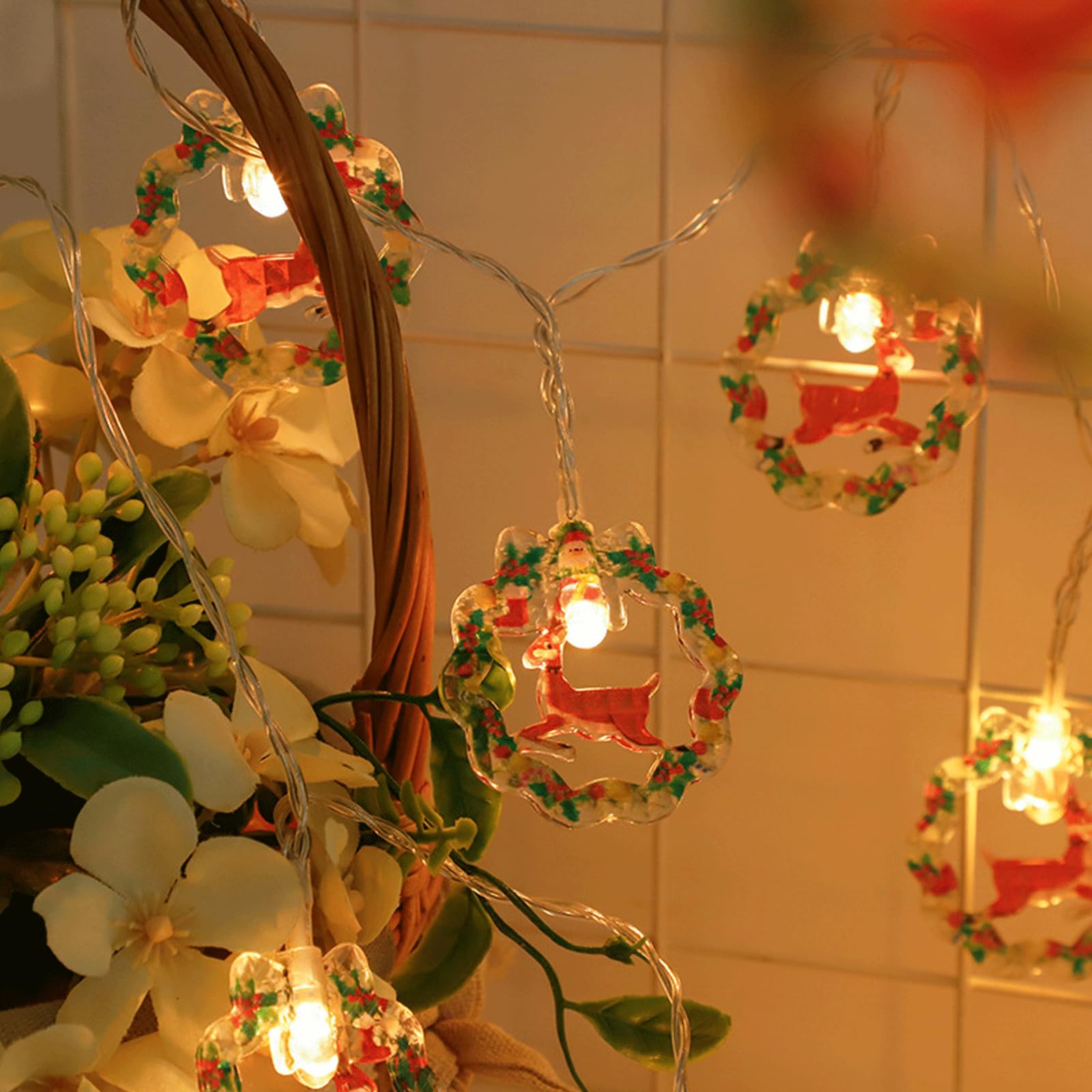 Vidillo Christmas String Light,Christmas Theme String Lights,Outdoor ...