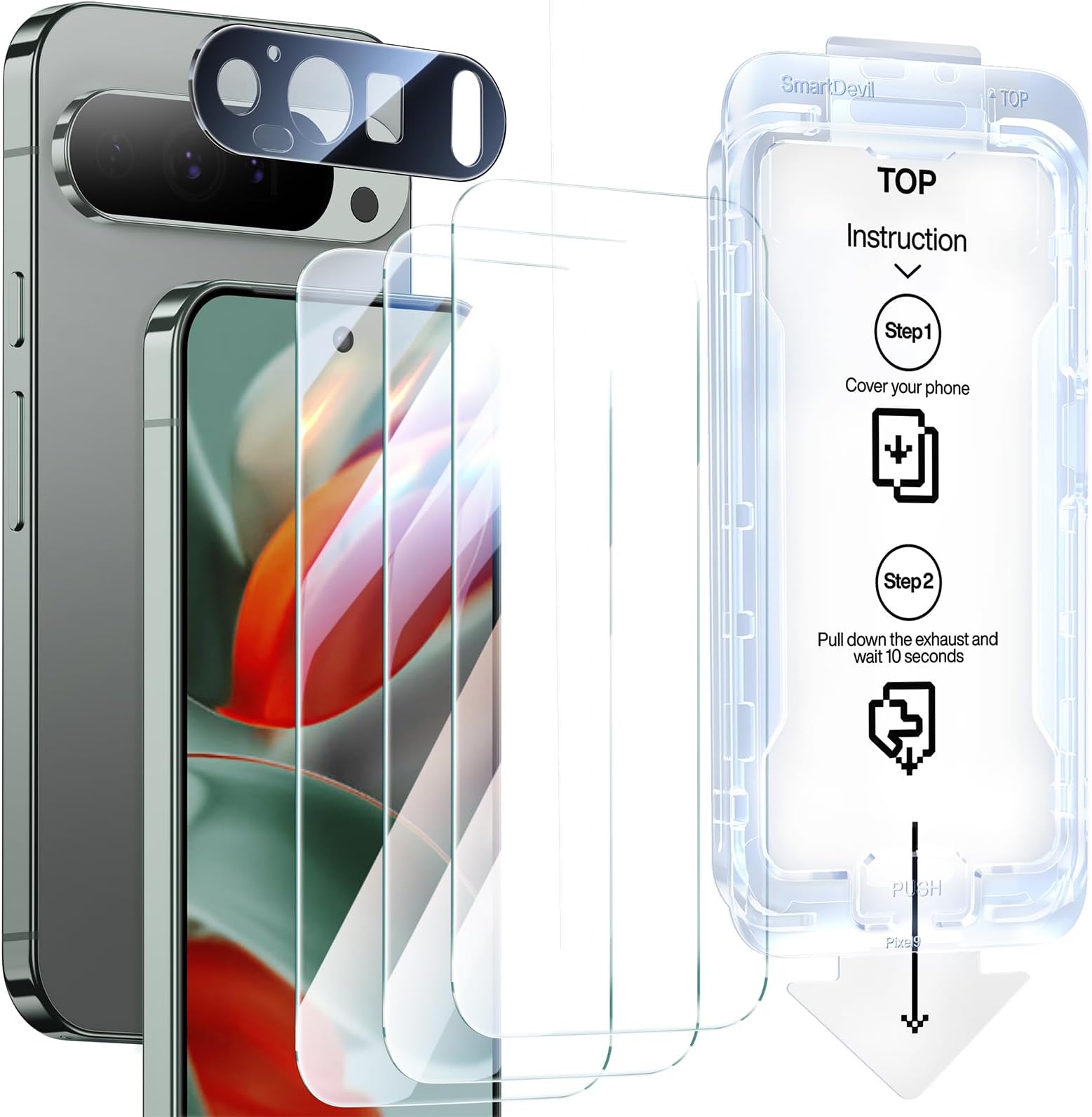 Amazon.com: LK 2 Pack for Google Pixel 9 Pro Screen Protector Tempered ...