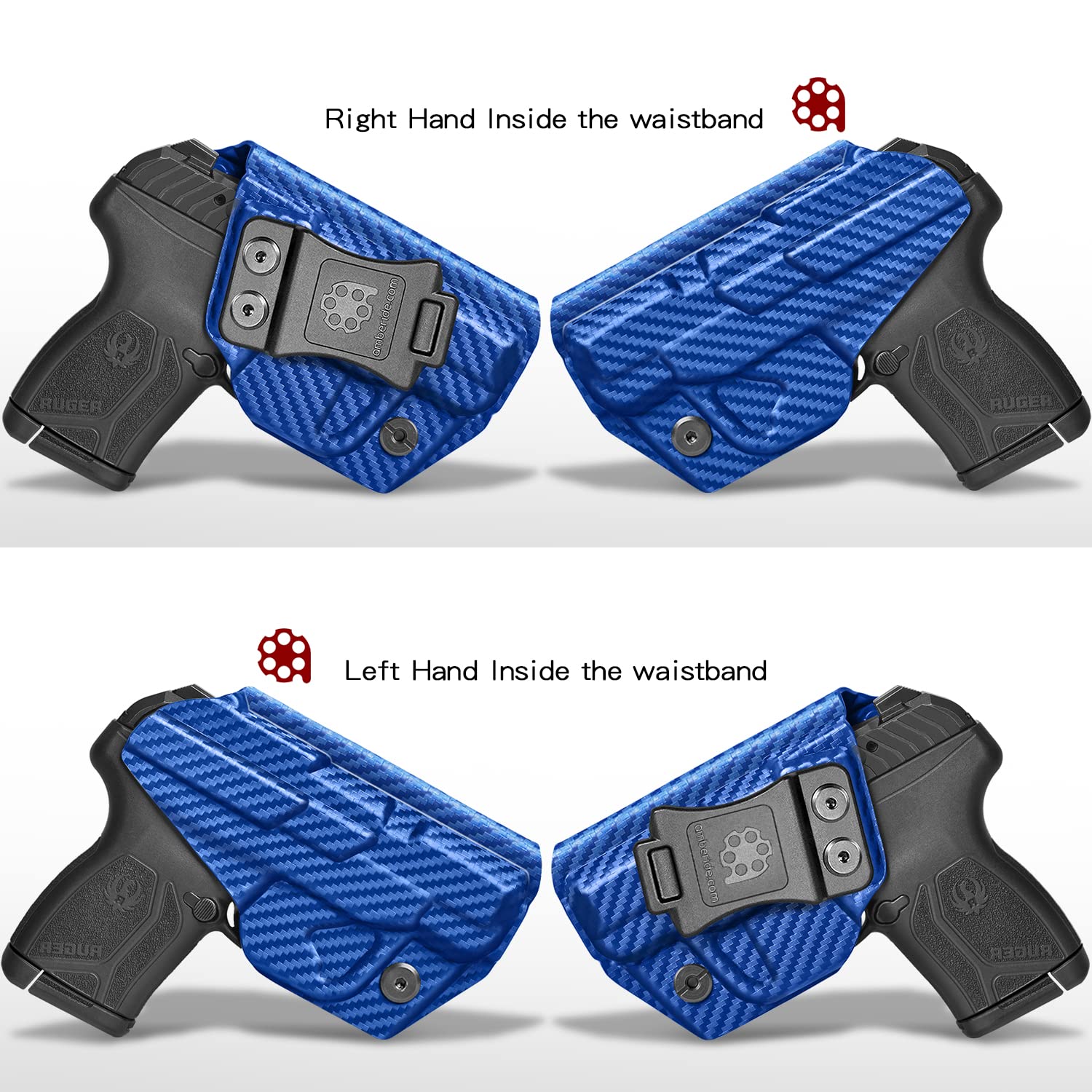 Snapklik.com : Amberide Ruger LCP MAX IWB Holster, Kydex Concealed ...