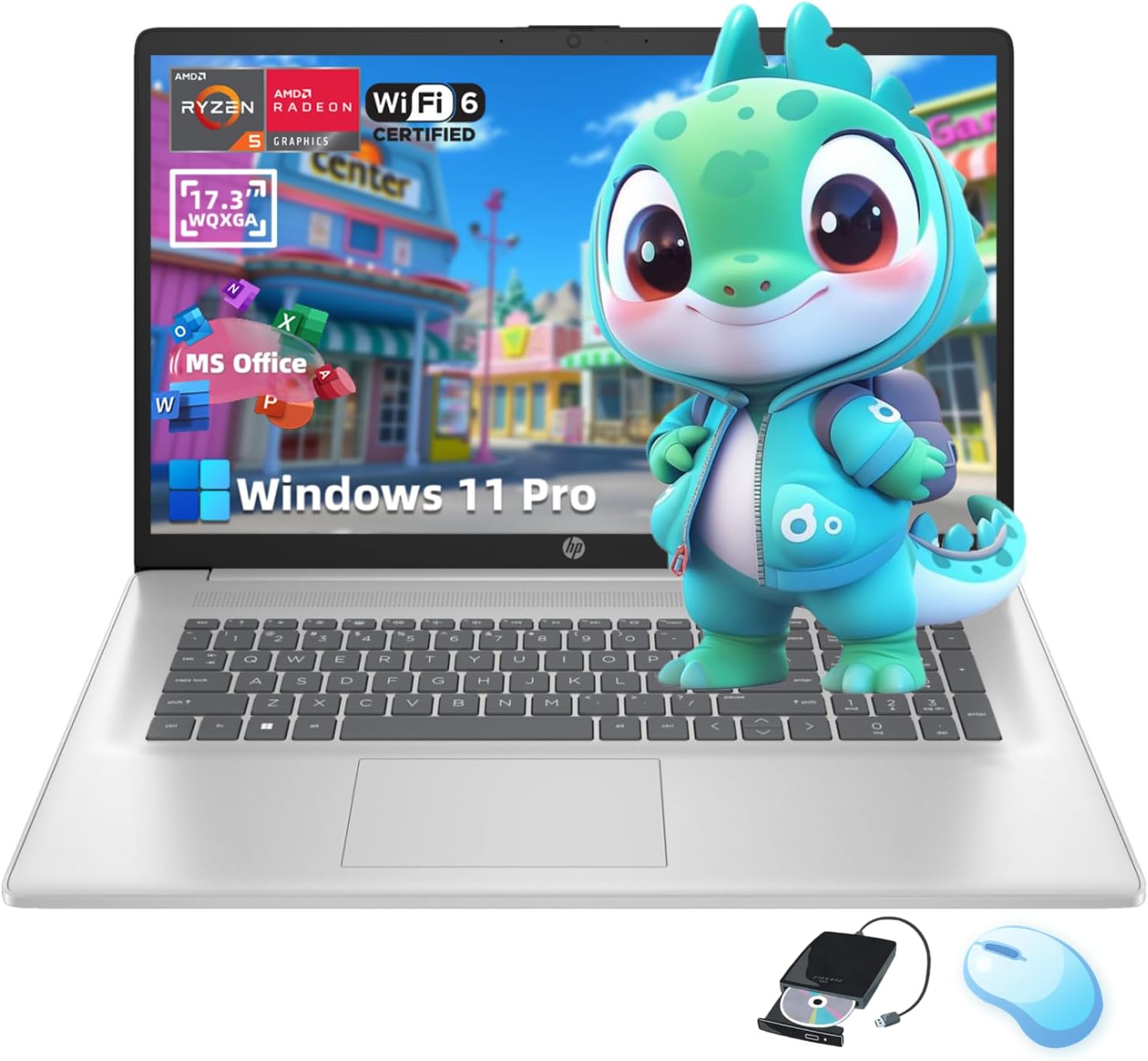 Amazon.com: HP 17 inch Laptop Computer - 17.3" FHD IPS Display, AMD ...