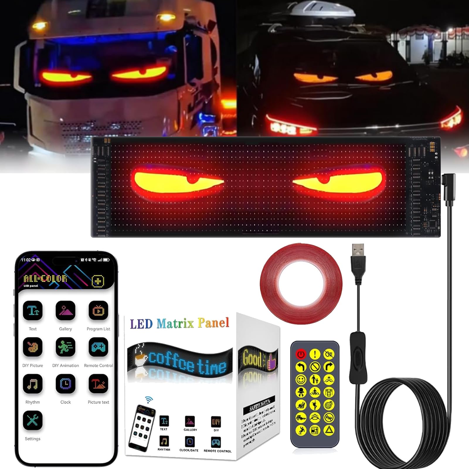 Devil Eyes Light for Cars, Devil Eyes Light for Windshield, Blazexel ...