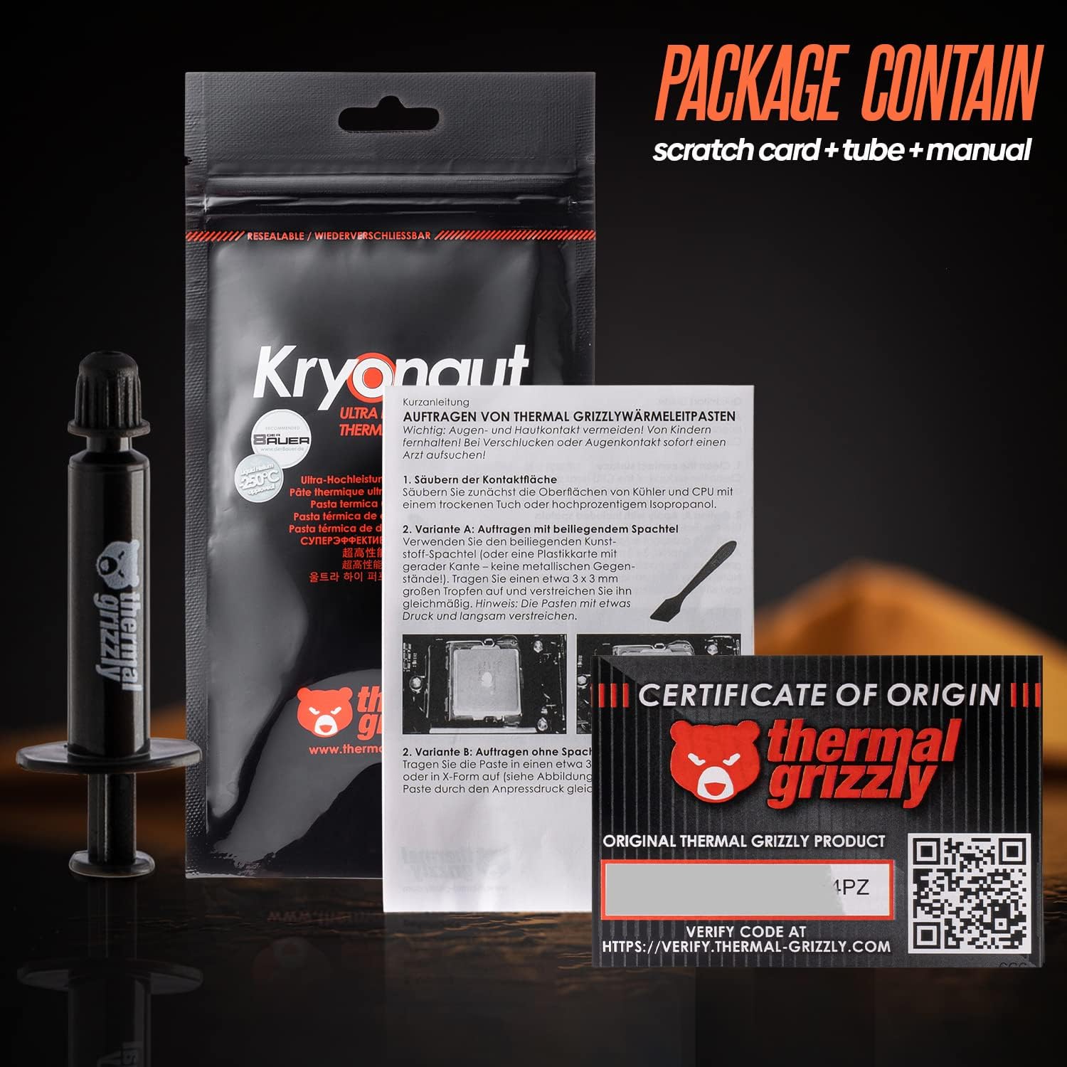 Buy Thermal Grizzly Kryonaut Thermal Grease - 1.0 Gram Set Extra ...