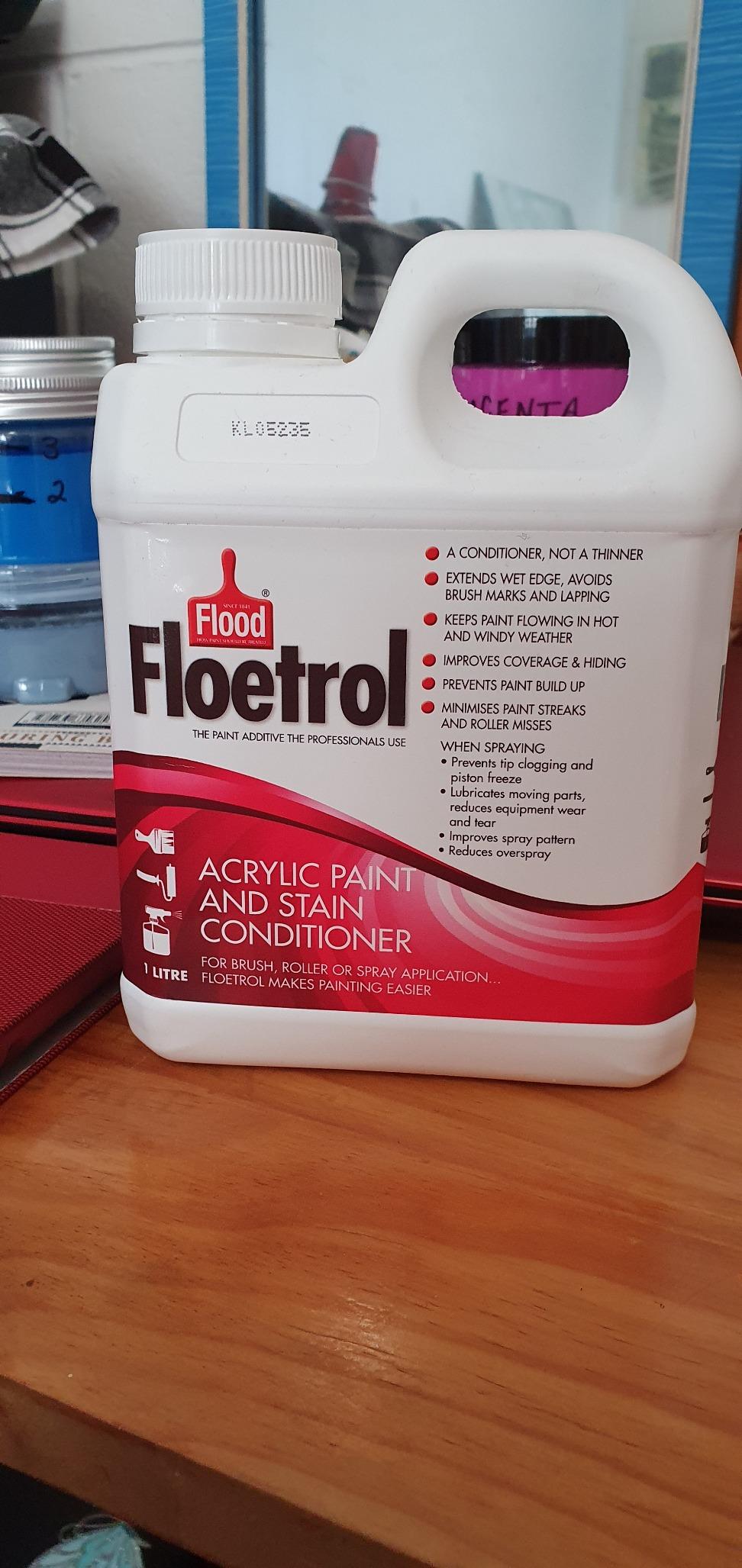 Flood Company Floetrol Acrylic Paint & Stain Conditioner Keeps Paint ...