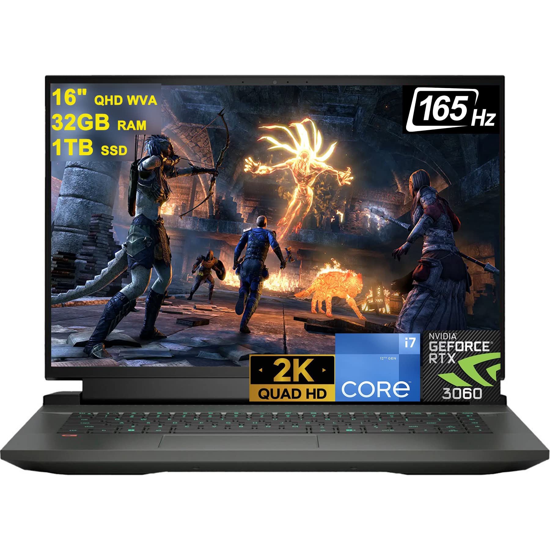 Dell G16 7000 7620 16 Gaming Laptop 16" QHD WVA 165Hz 12th Generation ...