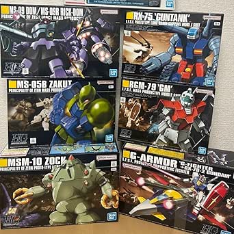 Amazon.co.jp: HG Gun Tank HG Gym HG Armor HG Rick Dom HG Zaku 1 HG Zock ...