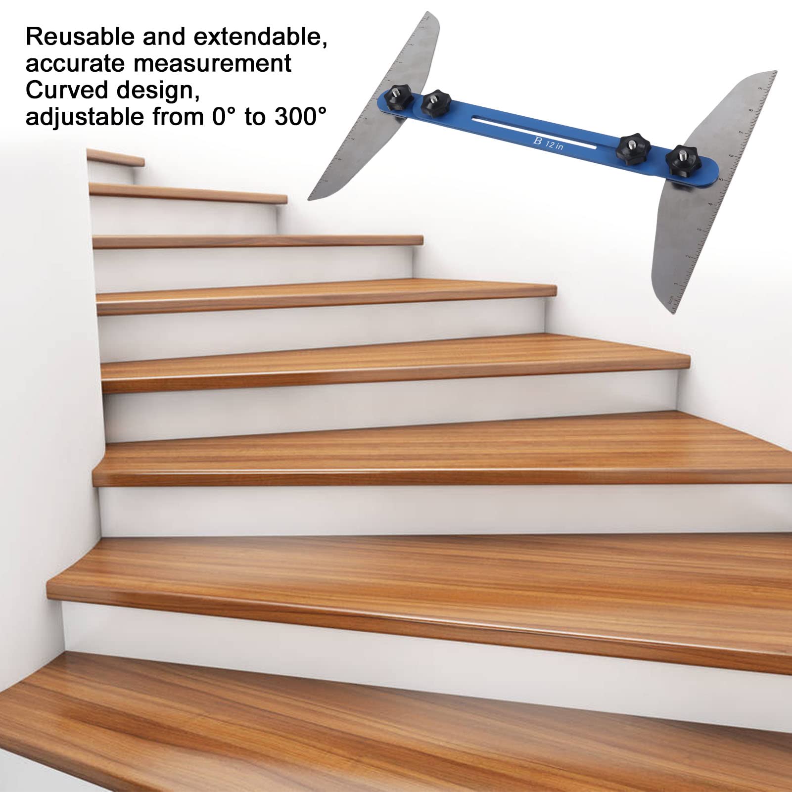 Woodworking Measuring Tool Stair Tread Template Tool - Adjustable ...