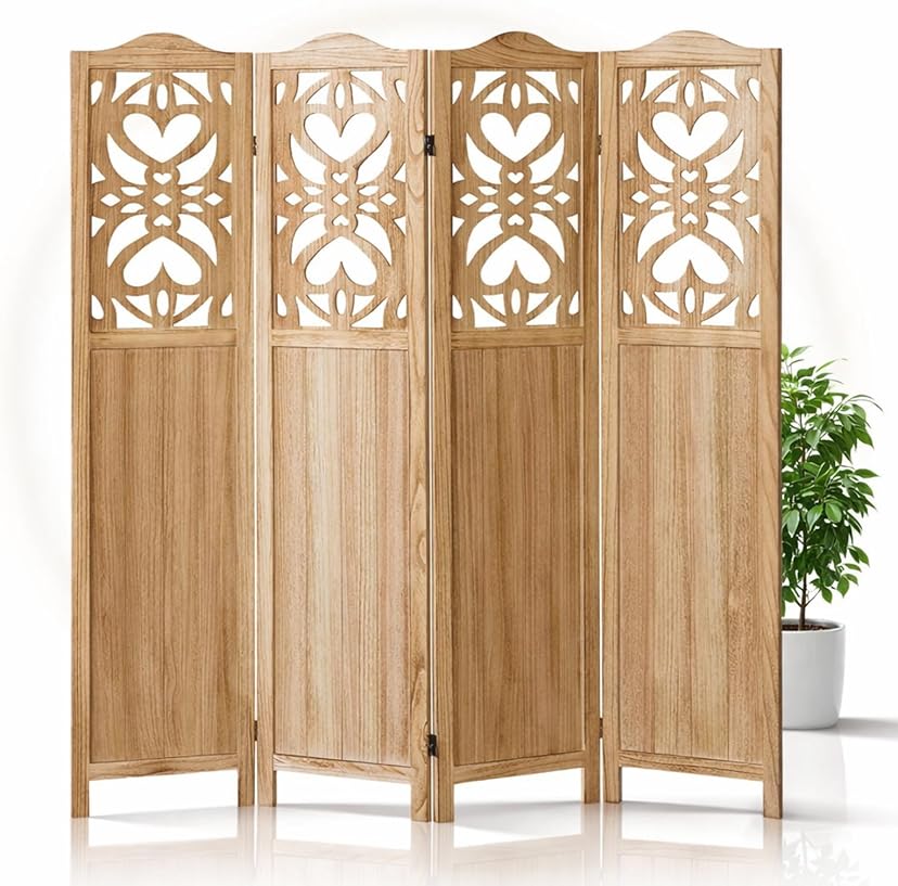 4 Panel Room Divider Fully Assembled Carved Room Dividers Folding ...