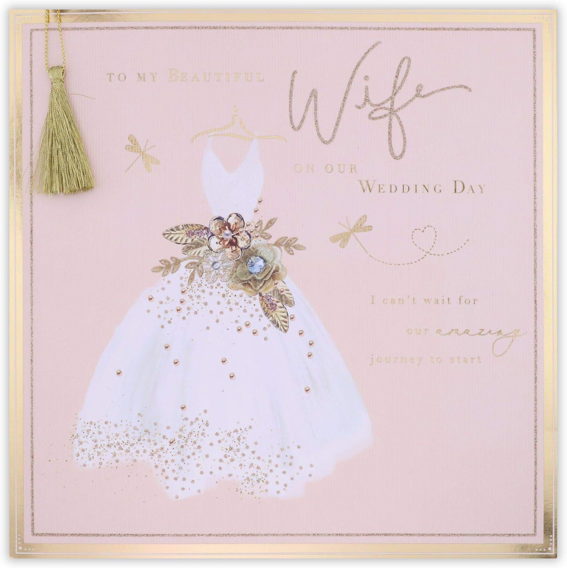 To My Wife on Our Wedding Day Cards - from Groom to Bride Wedding Card ...