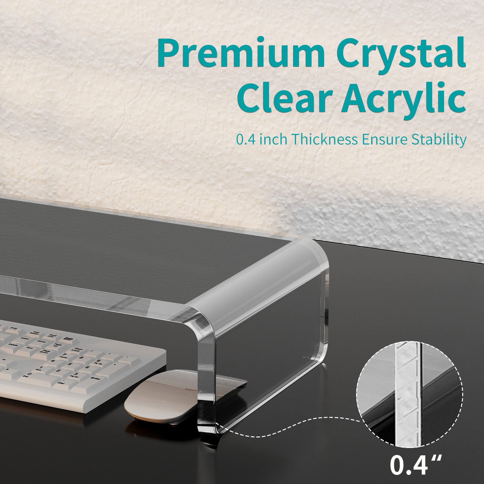 Snapklik.com : Zimilar 20 Inch Large Acrylic Monitor Stand Riser ...