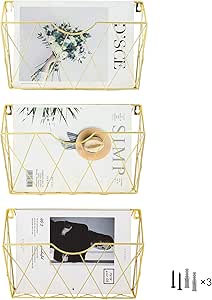 Amazon.com : Superbpag Hanging File Organizer 3 Pockets Wall Mounted ...