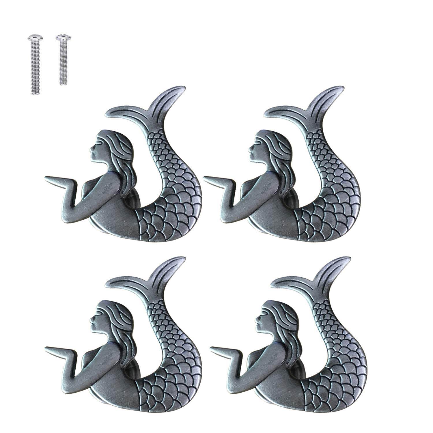 ZILucky Mermaid Drawer knobs Nautical Beach Ocean Theme Home Decor ...