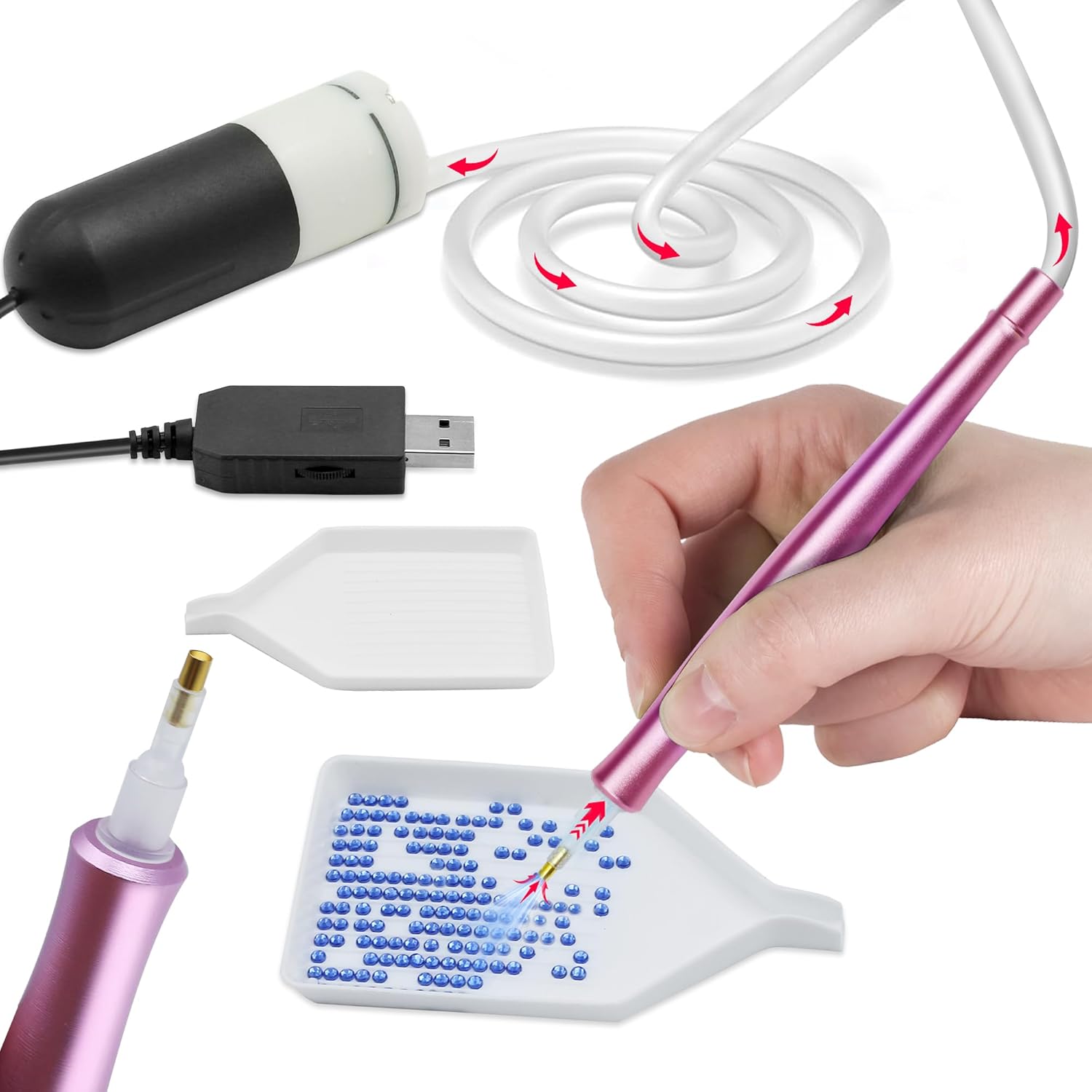 Amazon.com: aeloer Diamond Art Painting Pen Electric, Vacuum Pen ...