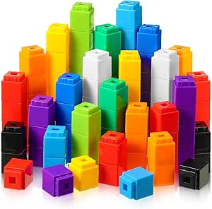 Amazon.com: Jenaai 100 Pcs Linking Cubes Plastic Math Cubes ...