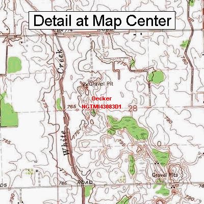 Amazon.com : USGS Topographic Quadrangle Map - Decker, Michigan (Folded ...