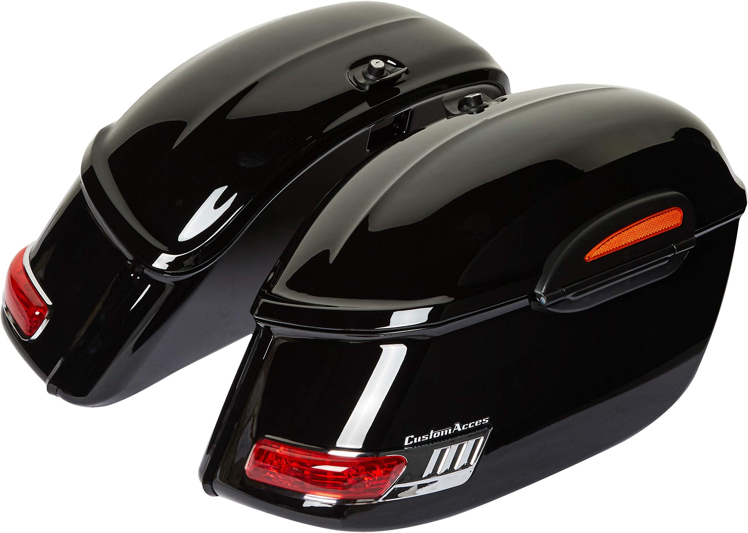 Customacces Hard Saddlebags Touring (Pair) 33L. + Mounting Kit Yamaha ...