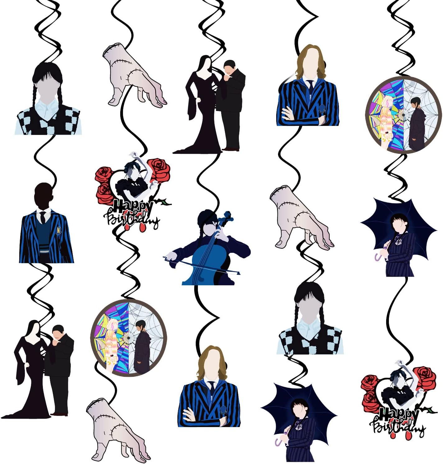 Amazon.com: Wednesday Party Decorations for Hanging Swirls Wednesday ...