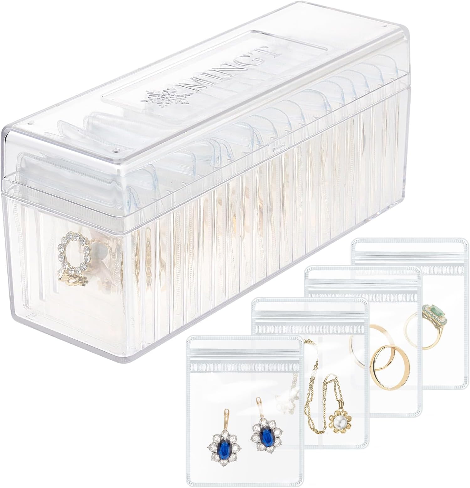 Amazon.com: HOUKANWE 2 Pieces Clear Earring Holder Organizer Girls ...