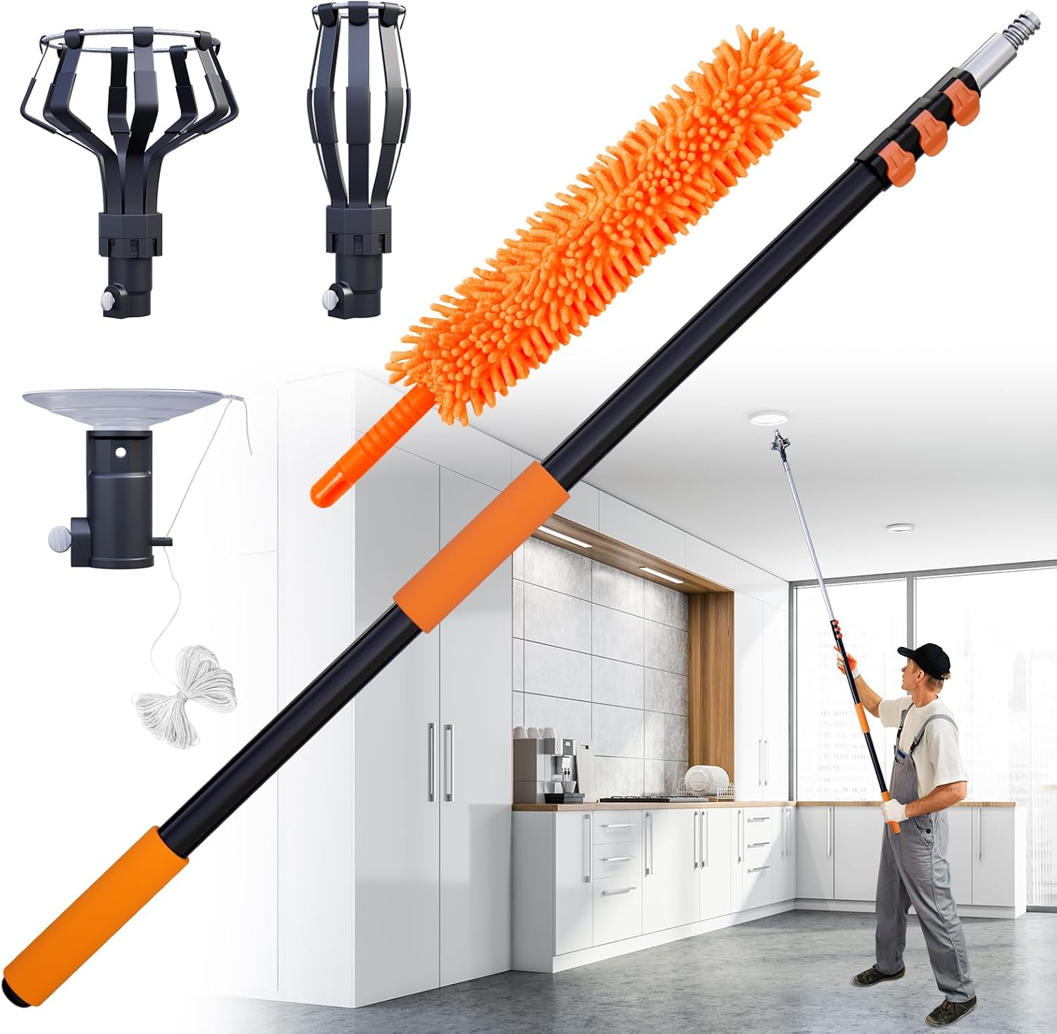 GMR Light Bulb Changer for High Ceilings with 3-12FT Telescopic ...