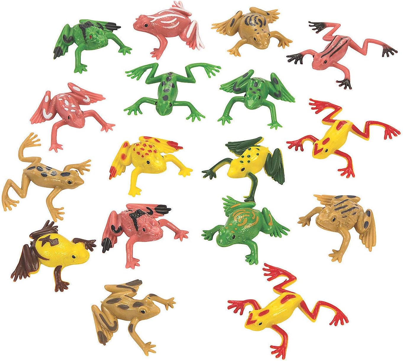 Amazon.com: Fun Express - Mini Vinyl Frogs (6dz) - Toys - Character ...
