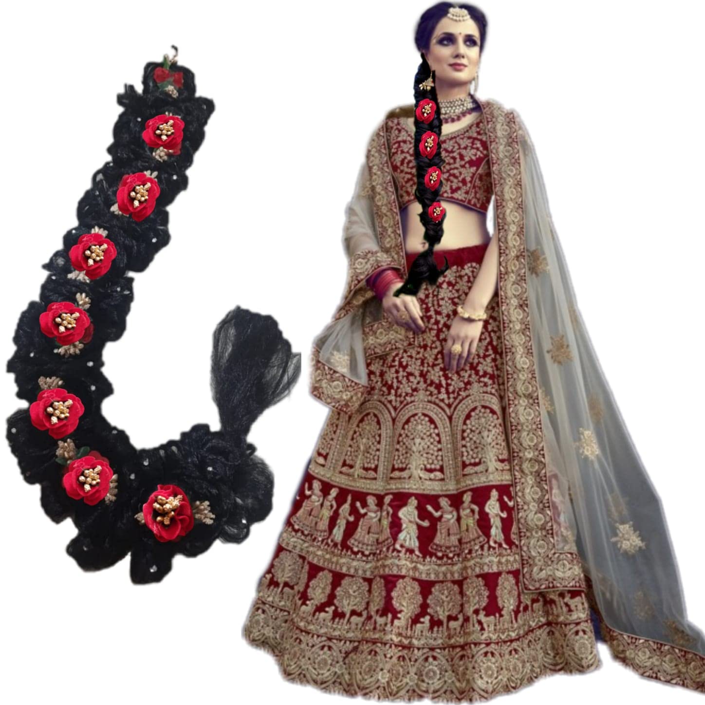 Generic Nandni WOMEN HAIR STYLE Instant Wedding Juda Choti South Indian ...