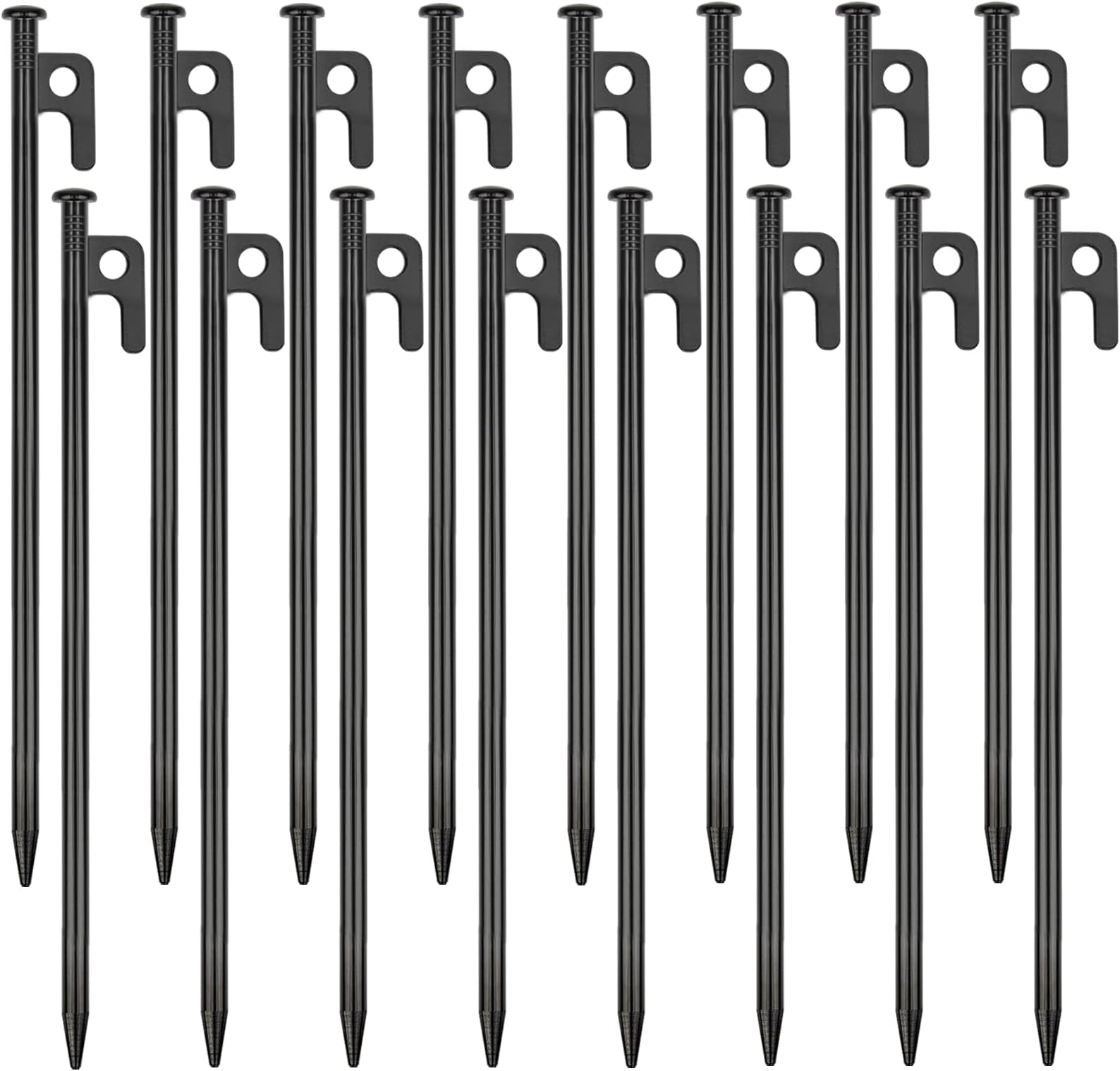 Amazon.com : 12 Pack Tent Stakes Heavy Duty 11 inch Steel Tent Pegs ...