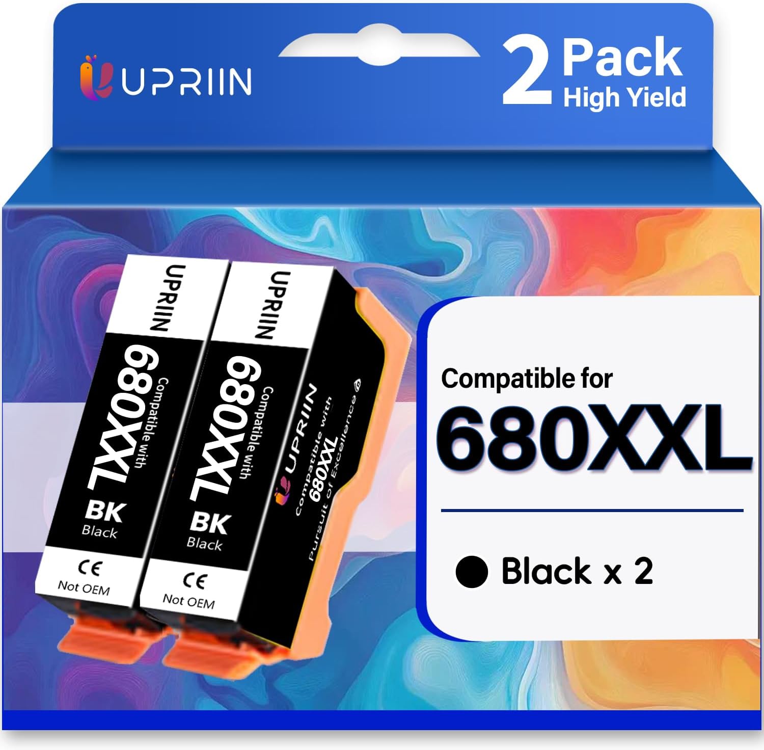 680XXL Ink Cartridges Compatible for Canon 680 Ink Cartridge PGI-680XXL ...