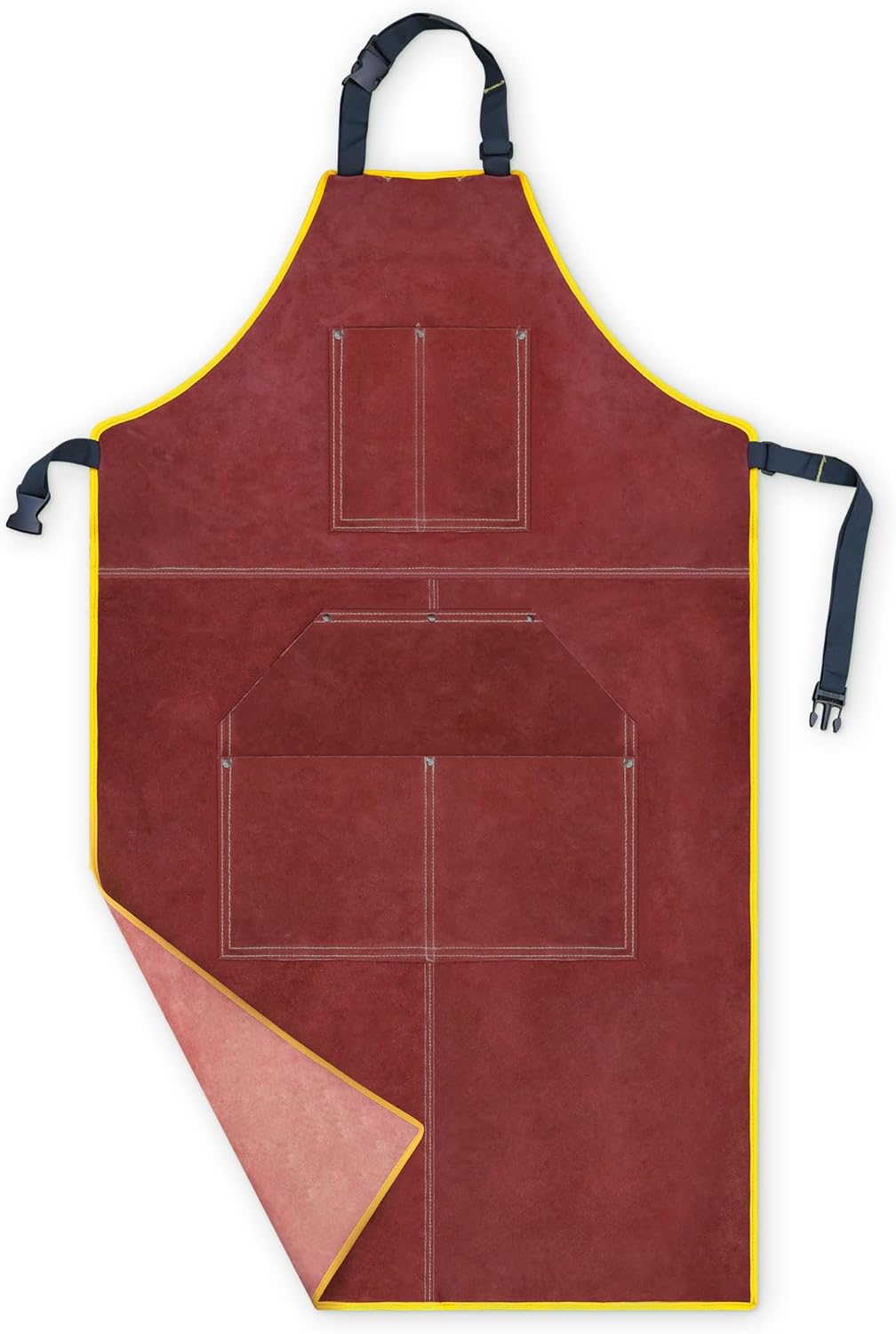 Amazon.com: ACRFONY Leather Welding Work Apron - Heat Flame Resistant ...