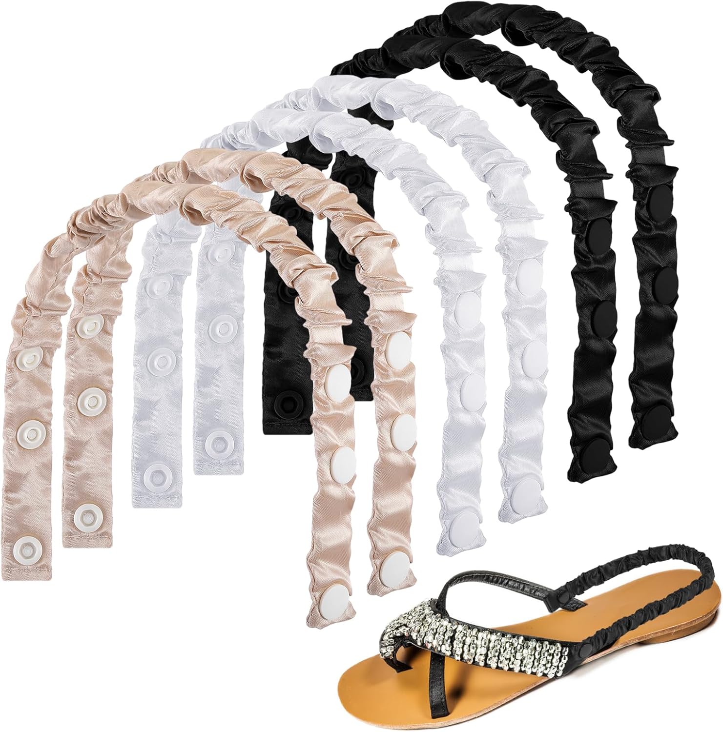 Amazon.com: Yearntown 6 Pcs Adjustable Flip Flop Back Straps Removable ...