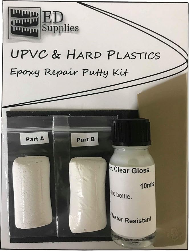 White UPVC & Hard Plastic Epoxy Repair Putty Kit - Repairs Chips ...