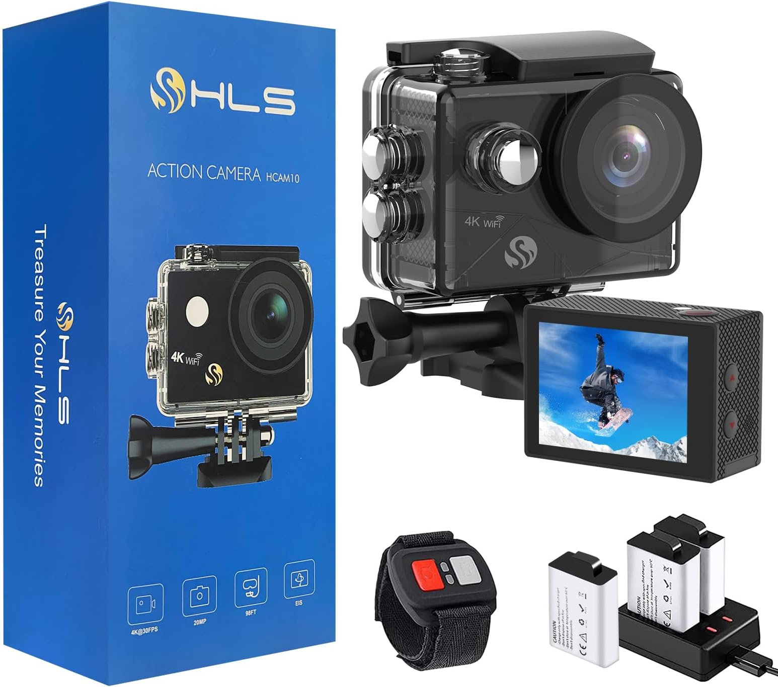 Amazon.com : AKASO Brave 4 Action Camera 4K 30fps Ultra HD WiFi Sport ...