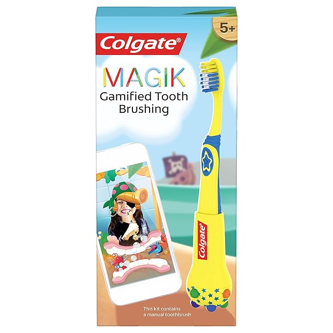 Amazon.com : Colgate Magik Smart Toothbrush for Kids, Kids Toothbrush Timer with Fun Brushing ...