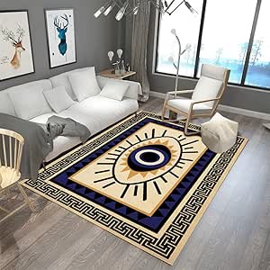 Amazon.com: Boho Bohemian Psychedelic Evil Eye Modern Area Rugs Soft ...