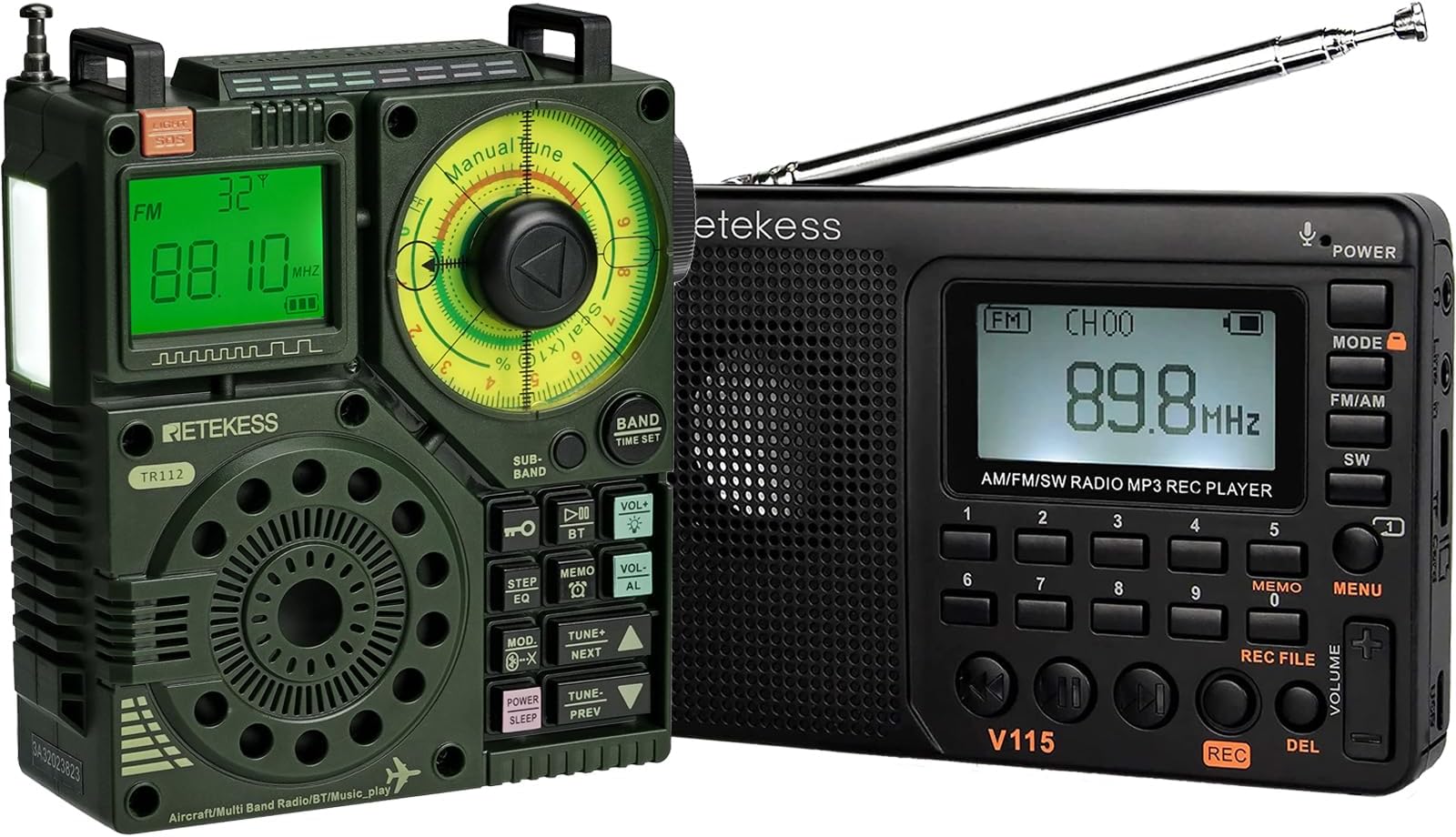 Amazon.com: Retekess V115 Shortwave Radio, Digital AM FM Receiver ...