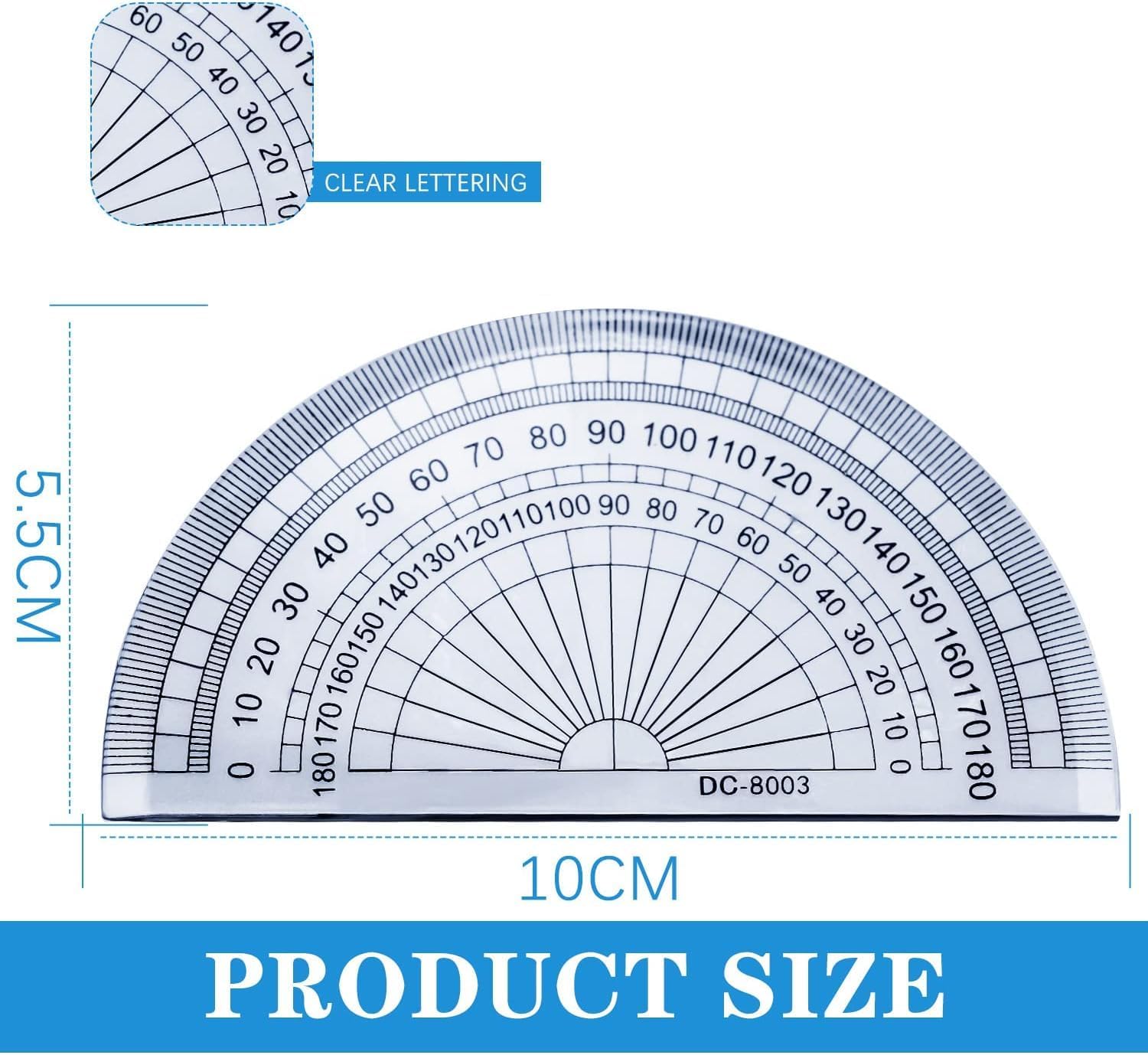 6 Pack Protractor 180 Degrees Protractors Plastic Australia | Ubuy