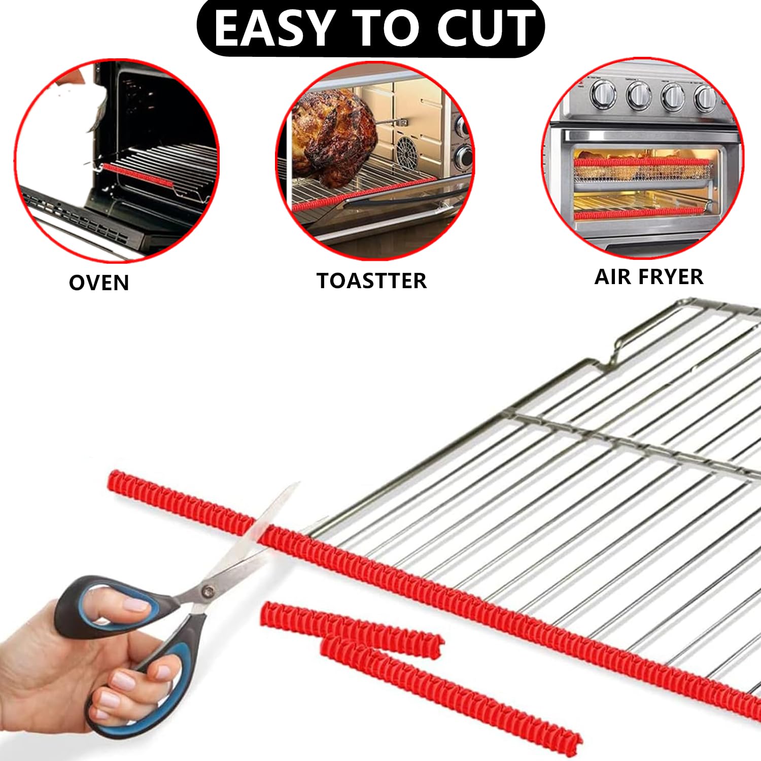 Snapklik.com : Silicone Oven Rack Shields, Extra Long 22 Inch Heat ...