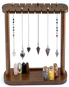 Amazon.com: Kihomi Pendulum Display Stand with Tray - Wooden Necklace ...