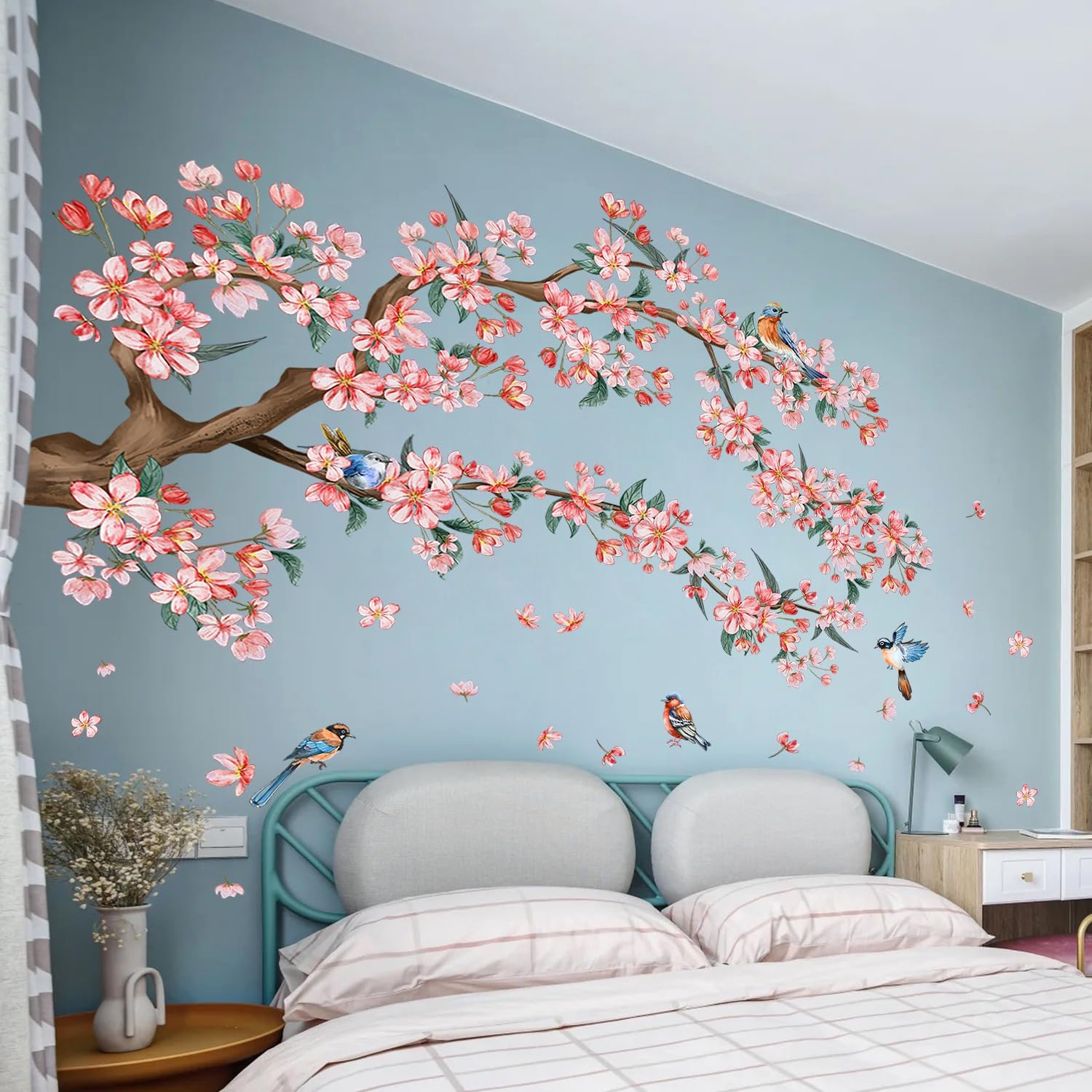 Amazon.com: DRWSSR 2Sheets Removable Pink Flower Tree Branch Wall ...