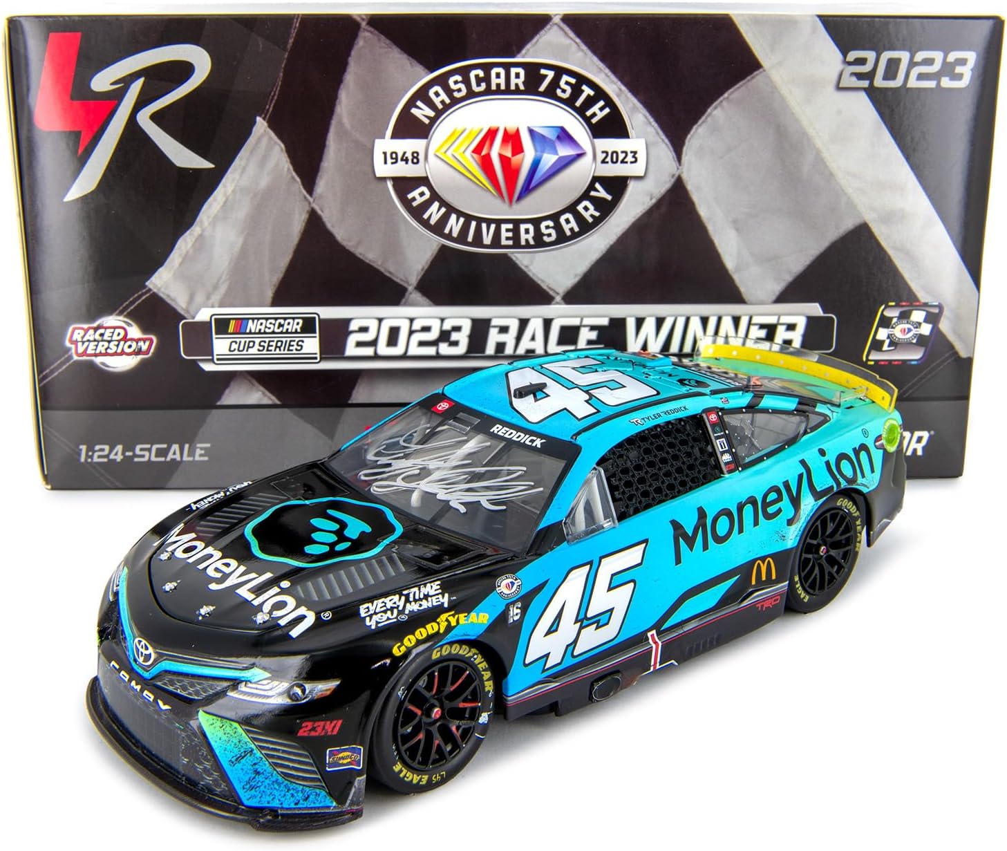 Amazon.com: Lionel Racing Tyler Reddick Autographed 2023 Kansas Race ...