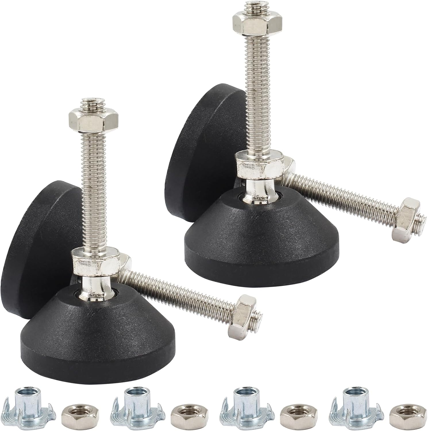 Waziaqoc 4 Pcs Adjustable Leveling Feet, M8 Thread Adjustable Foot Cups ...