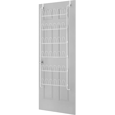 Amazon.com: Whitmor Over The Door Shoe Rack, 36 Pair, White : Home ...