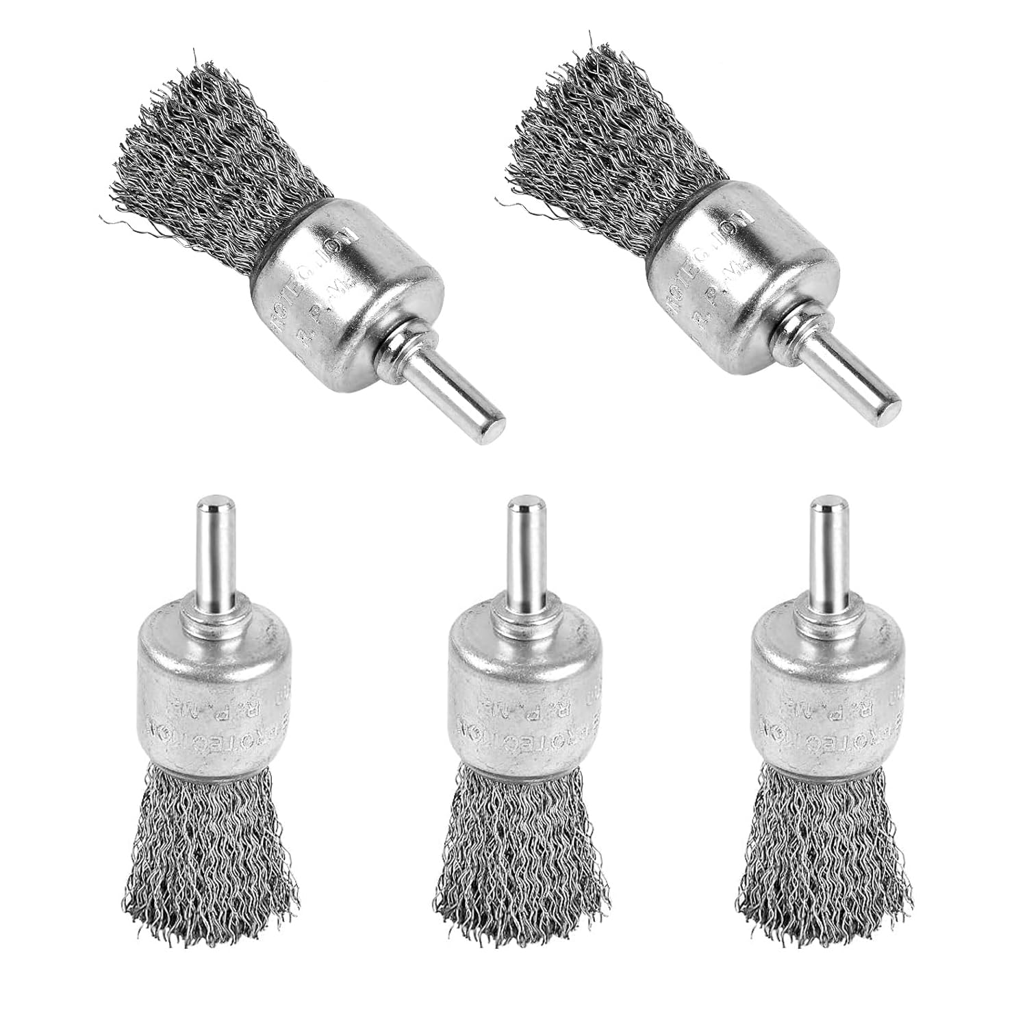 BEANPRECOY 5 Pcs Wire Cup Brush, 1 Inch Wire Wheel Brush, Stainless ...