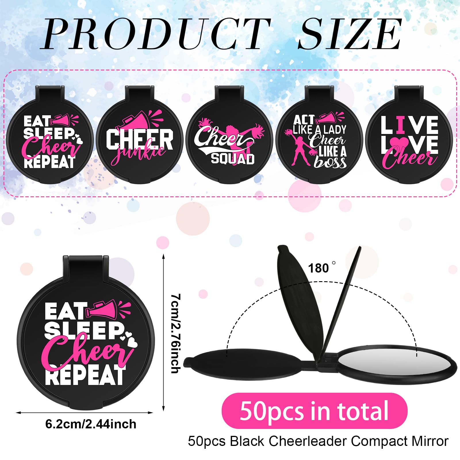 Snapklik.com : Wenqik 50 Pcs Cheerleader Mirror Gifts Cheerleading ...