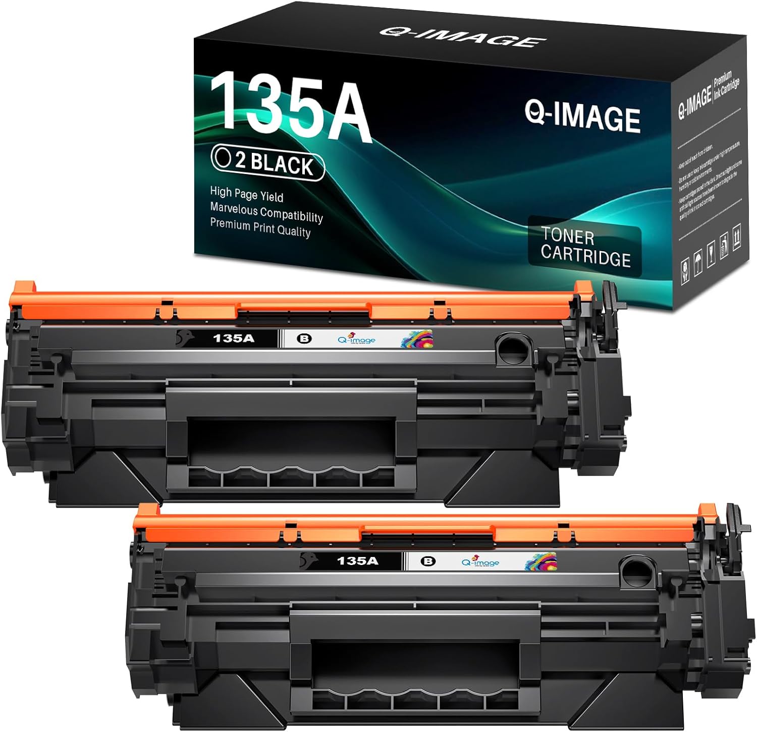 Q-image 135A W1350A Toner Cartridge Compatible with HP 135A W1350A 135X ...