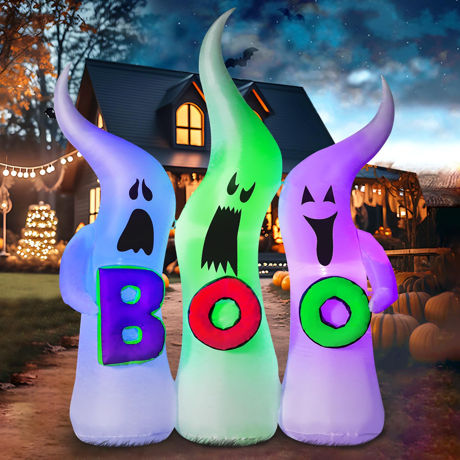 Amazon.com: FunFanso 6FT Halloween Inflatable Ghosts Spooky Outdoor ...