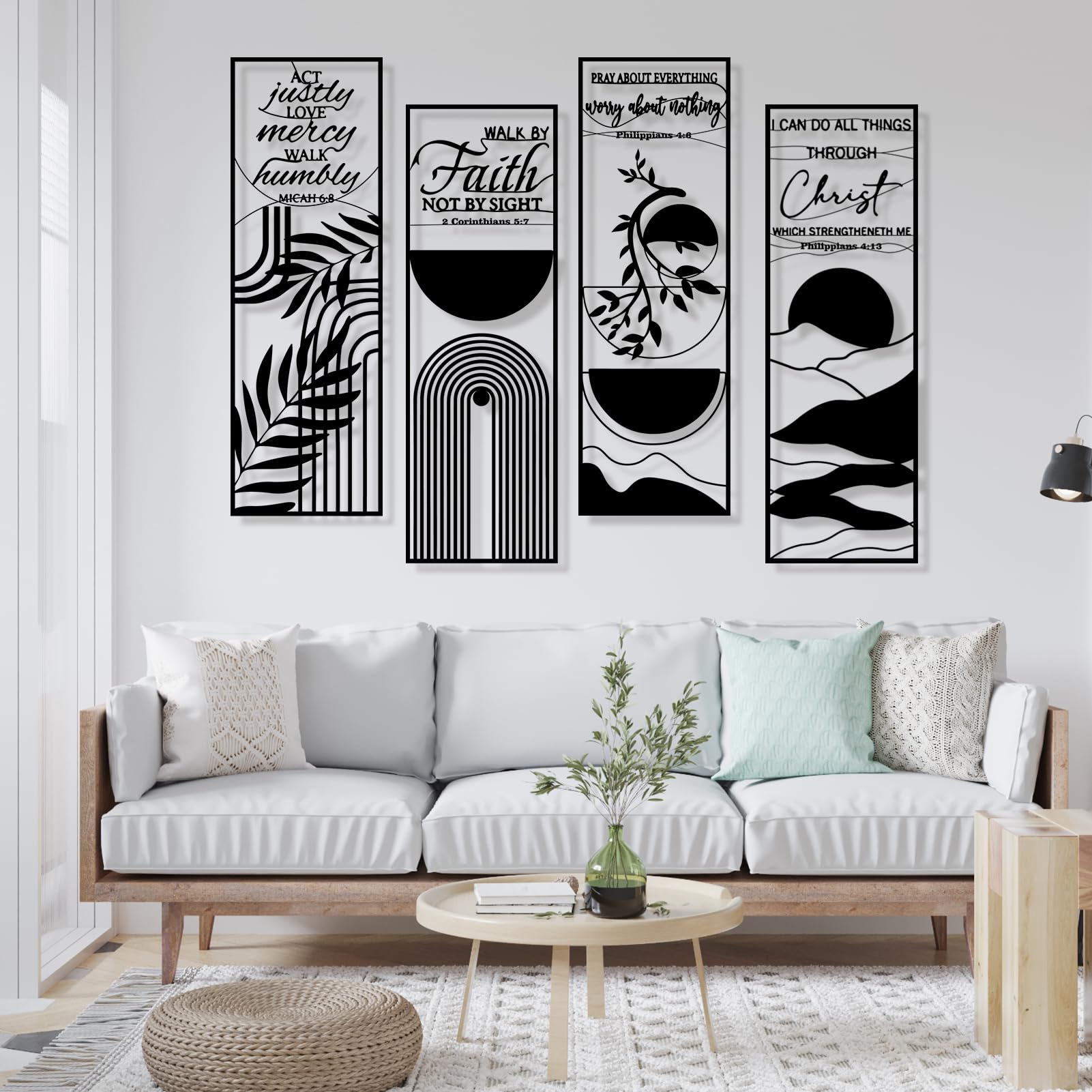 Amazon.com: Metal Bible Verses Wall Decor, Metal Inspirational Wall Art ...