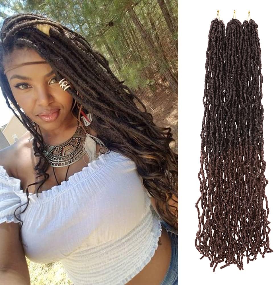 6 Packs Faux Locs Crochet Hair 36 inch Curly Crochet Braids Hair ...