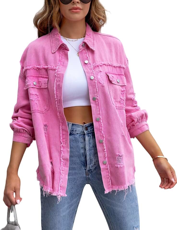 Amazon.ca: Pink - Women's Lightweight Denim Jackets / Women's Outerwear ...